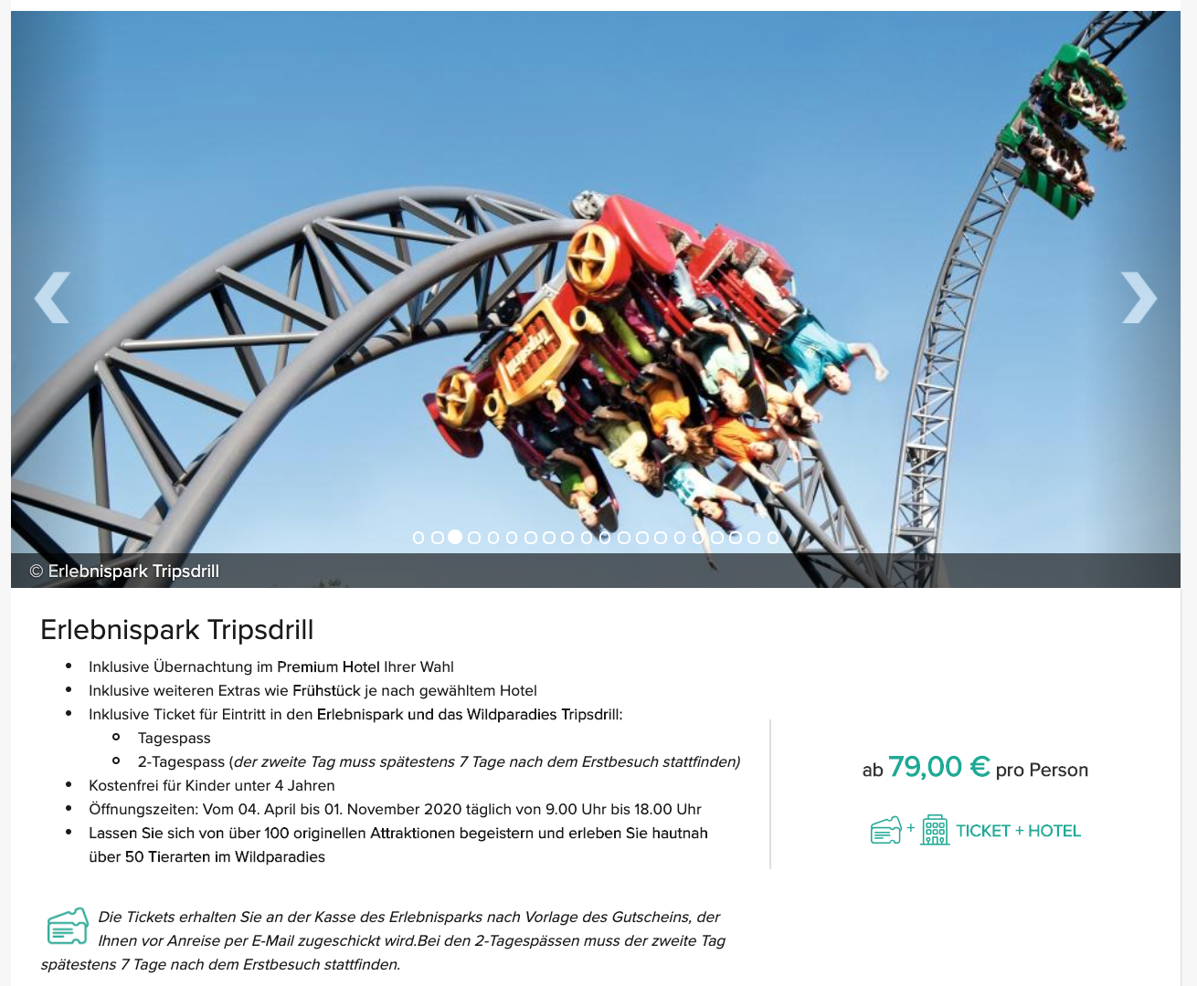 Erlebnispark Tripsdrill - Tickets inkl. Übernachtung für 79€