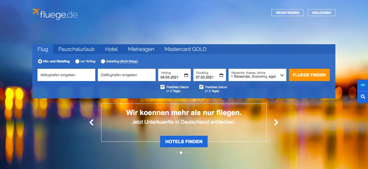Fluege.de - Das Online-Buchungsportal für Flüge aller Art