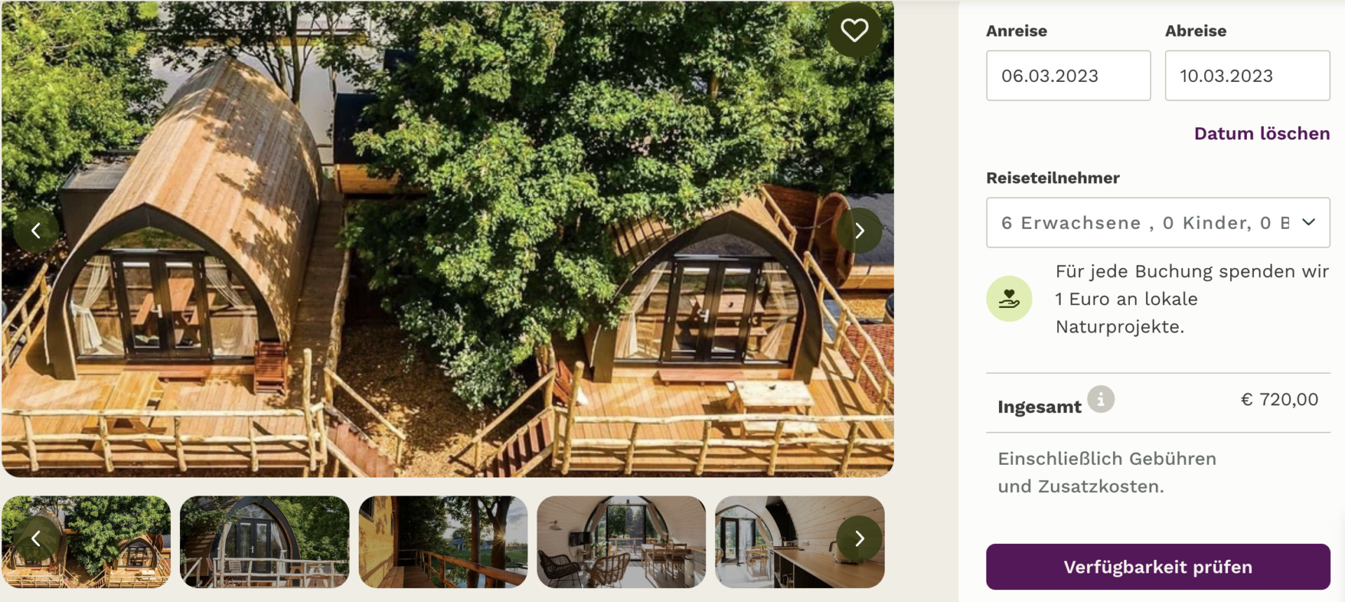 Baumhaus Glamping in Holland - 5 Tage für nur 120€ p.P.