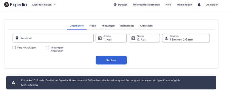 Expedia - Informationen, Erfahrungen und Angebote - 2025
